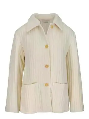 Lafayette 148 New York Buttoned Collared Jacket - Neutrals