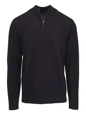 PYA Quarter-zip Merino Wool Sweater - Black