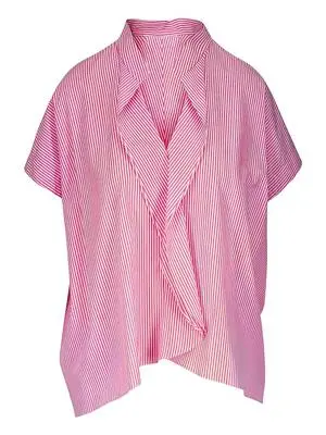 Zero + Maria Cornejo Striped Blouse - Pink