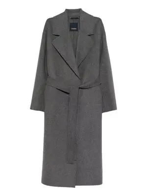 Max Mara Belted Mid-length Coat - Grey