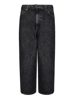 SAMSOE SAMSOE Belted Culotte Jeans - Black