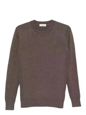KANGRA Ribbed Crew-neck Sweater - Brown