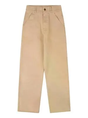 SPORTY & RICH Patch-pocket Wide-leg Trousers - Neutrals