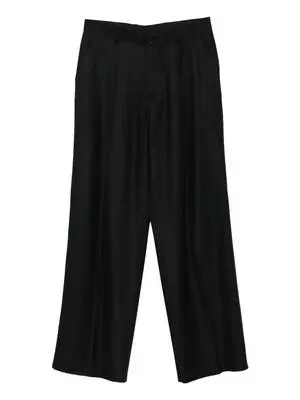 PAURA Egon Pence Pleated Trousers - Black