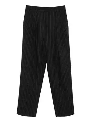PAURA Pinstripe Trousers - Black