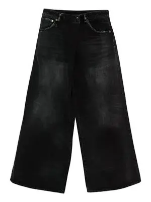 R13 Nico Wide Leg Jeans - Black