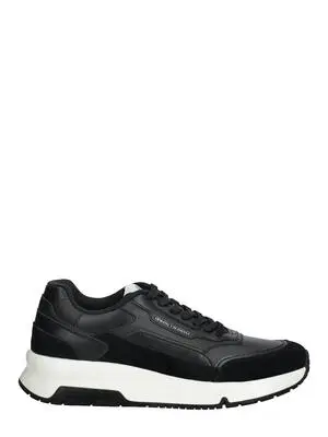 Armani Exchange Suede Panel Sneakers - Black