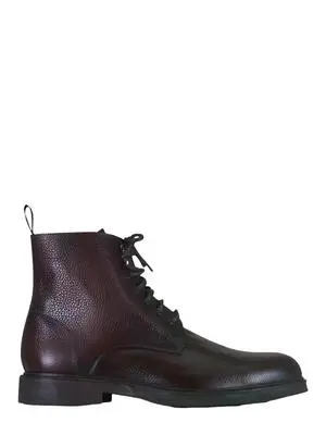 Aquatalia Bernardo Textured Lace-up Boots - Brown