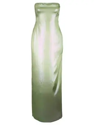Galvan Strapless Maxi Dress - Green