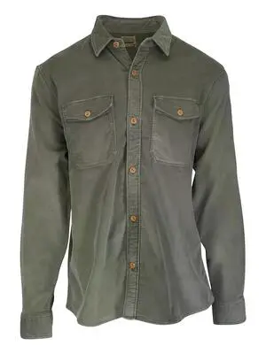 Faherty Brand Buttoned Flap-pocket Shirt - Green
