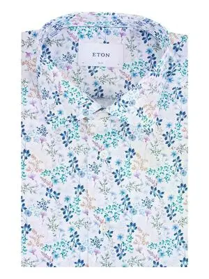 Eton Floral-patterned Shirt - White