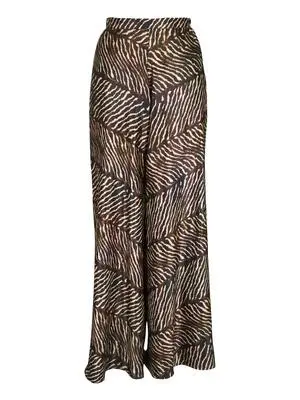 PETER COHEN Animal-print Palazzo Pants - Brown