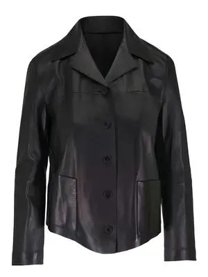 LAFAYETTE 148 NEW YORK Button-Fastening Leather Jacket