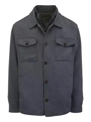 MOORER Chest-pocket Shirt Jacket - Grey