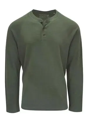 Faherty Brand Cloud Henley Button T-shirt - Green