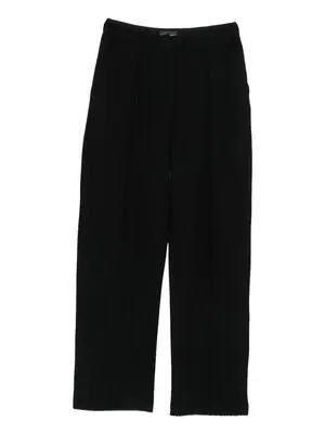 Emporio Armani Cotton Blend Trousers - Black