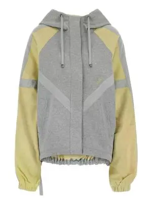 Attico Two-tone Hooded Jacket - Grey