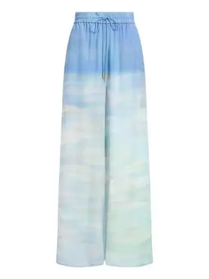 Aje Atomic Silk Trousers - Blue