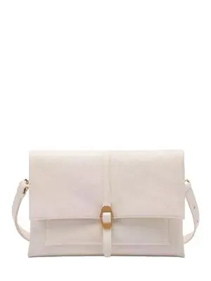 COCCINELLE Dorian Buckle Shoulder Bag - White