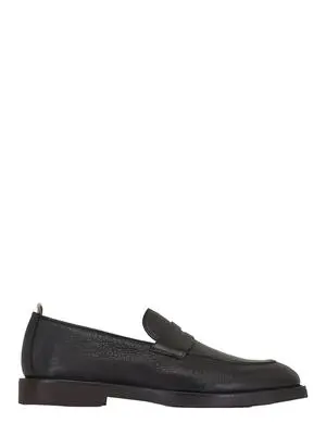 Officine Creative Grained Leather Penny Loafers - Brown