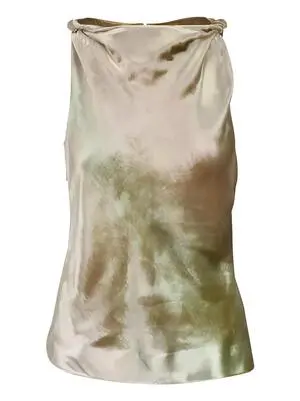 Adam Lippes Draped-neck Top - Gold