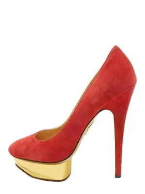 CHARLOTTE OLYMPIA Dolly Platform Pumps - Red
