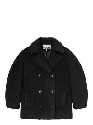 GANNI Double-breasted Jacket - Black