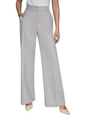Donna Karan New York Pinstripe Wide Leg Pants - Vapor Multi