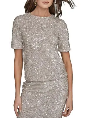 Donna Karan New York Sequin-embellished Top - Vapor