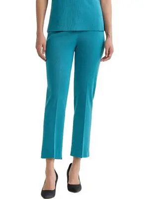 Ming Wang Knit Straight Leg Ankle Pants - Nebula