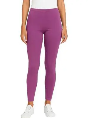 CITY THREADS Soft 100% Cotton Leggings - Plum