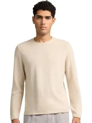Onia Linen Cashmere Rollneck Sweater - Natural Melange