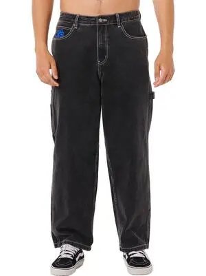 Rip Curl Raw Energy Baggy Carpenter Pants - Black