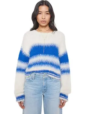 MOTHER The Crop Jumper Blurred Lines - Blue