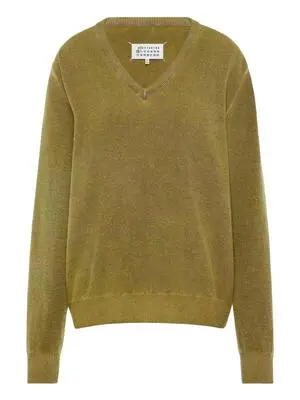 MAISON MARGIELA V-neck Sweater - Green