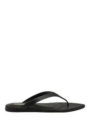 AMI Paris Pointed-toe Flat Sandals - Black