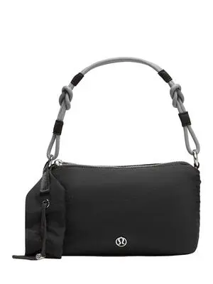 Lululemon Ruched Shoulder Bag Mini 1.5l - Black/asphalt Grey