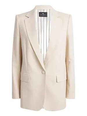 Etro Wool Single-breasted Blazer - Beige
