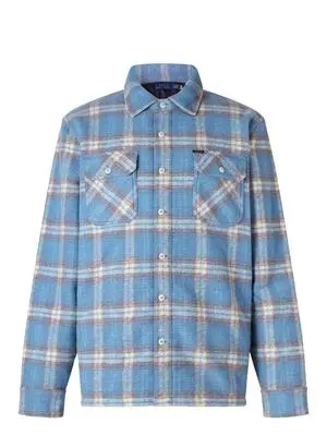 Polo Ralph Lauren Padded Checked Wool-blend Overshirt - Blue