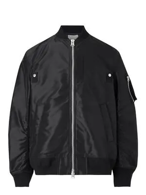 Sacai Padded Nylon-twill Bomber Jacket - Black