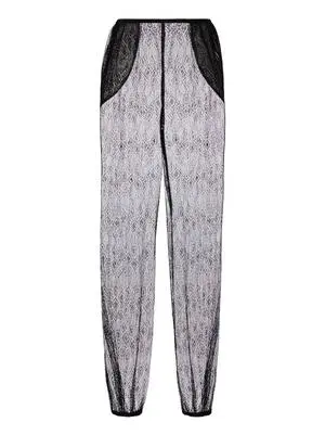 THE FRANKIE SHOP Orissa Sheer Wide-leg Pants - Black