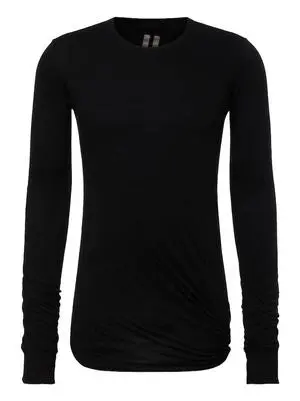 Rick Owens Cotton Long Sleeve Top - Black