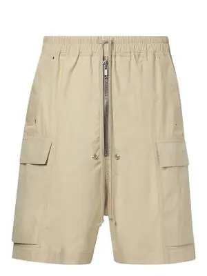 Rick Owens Cotton Cargo Shorts Beige