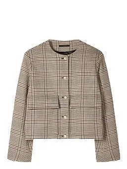 Paul Smith Wool-blend Houndstooth Jacket - Brown