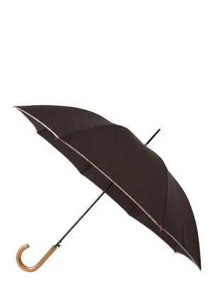 Paul Smith Border Walker Umbrella With Wooden Handle - Multicolour