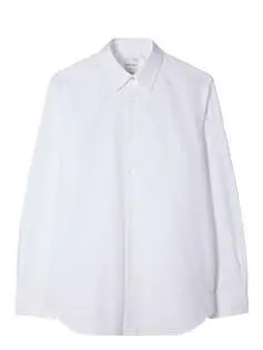 Paul Smith Cotton-poplin Shirt With Concealed Embroidery - White