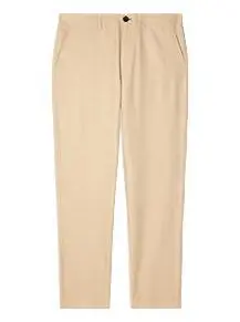 Paul Smith Tapered Cotton-linen Trousers - Brown