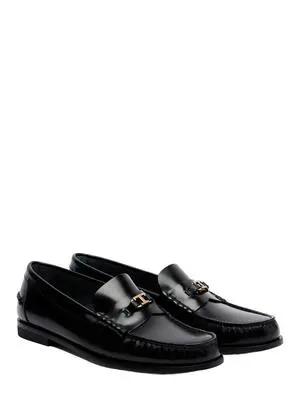 TOD'S T Timeless Leather Loafers - Black