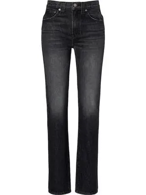Khaite Farley Mid-rise Slim Jeans - Black