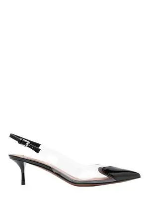 Alaïa Le Coeur Patent Leather Slingback Pumps - Black